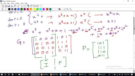 Encoder And Syndrome Circuit For Cyclic Codes Youtube