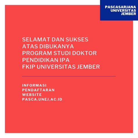 Dibuka Program Studi Doktor Pendidikan Ipa Fkip Unej Pascasarjana