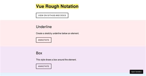 Vue Rough Notation Codesandbox