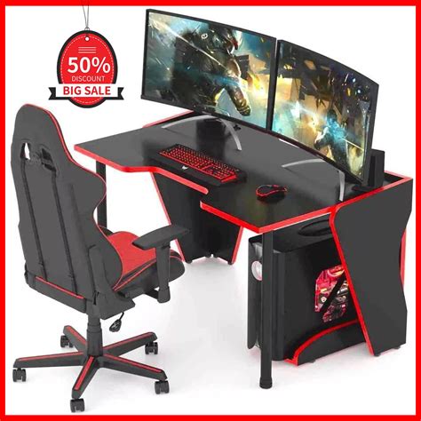 Геймерский стол СЕРИЯ COMFORT 150 см красны, Хороший игровой ...