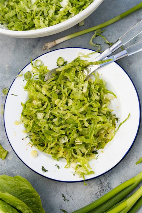 Simple Greek Lettuce Salad Maroulosalata Scrummy Lane