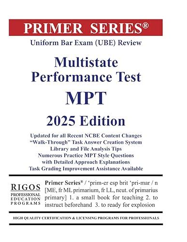 Primer Series Uniform Bar Exam Ube Review Multistate Performance Test