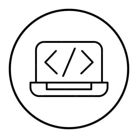 premium vector laptop coding vector illustration