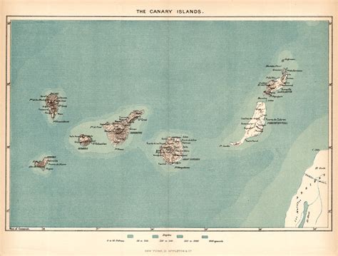 The Canary Islandsantique Historical Map Art Print Poster