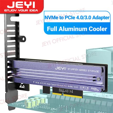 Jeyi M Nvme To Pcie Adapter With Aluminum Ssd Heatsink Nvme Gbps Gen Pcie X X
