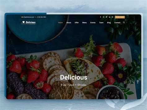 premium responsive html5 template delicious restaurant template