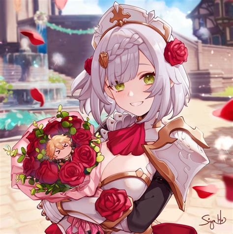 Aether And Noelle Genshin Impact Drawn By Siya Ho Danbooru