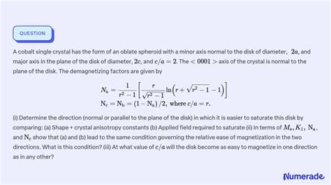 ⏩solveda Cobalt Single Crystal Has The Form Of An Oblate Spheroid