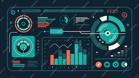 Premium Vector Closeup Of A Sleek Digital Interface Displaying Realtime Data To Aid Workers In
