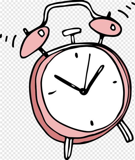 Ilustración de reloj de alarma rosa dibujos animados de reloj de