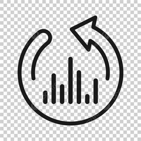 Flat Style Bar Graph With Arrow Increase Statistic Business Report Vector Statistic Business