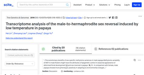 Transcriptome Analysis Of The Male To Hermaphrodite Sex Reversal