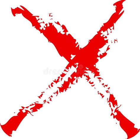 Red Cross Sign Icon Wrong Mark Icon Red Cross X Symbol Grunge X Icon