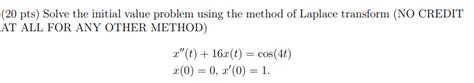Solved Pts Solve The Initial Value Problem Using The Chegg
