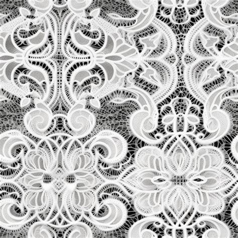 Premium Ai Image A Close Up Of A White Lace With A Black Background