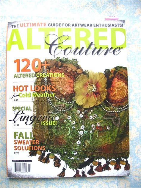 Altered Couture 2008 Autumn Cover Altered Couture Embellished Clothing Artwear