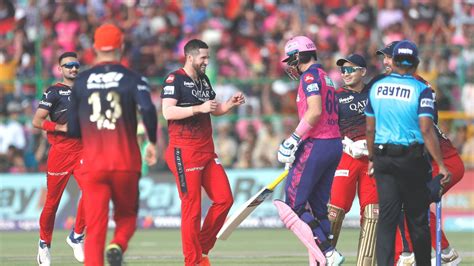 IPL 2023 RCB v RR परनल सरज चमकल घरल मदनत रजसथनच आखख