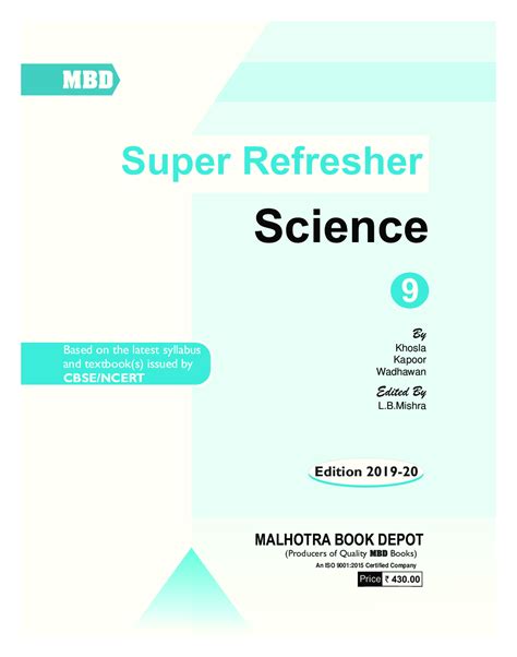 Download Mbd Class 9 Super Refresher Science Pdf Online 2020