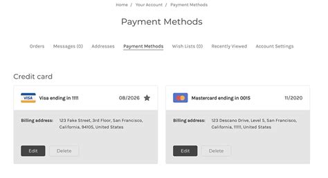 Stored Credit Card Management Bigcommerce Dev Center