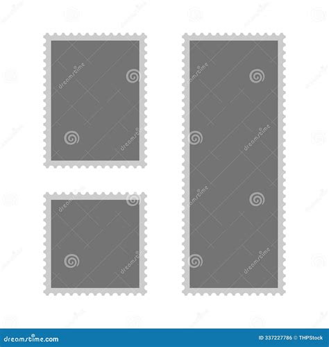 Panoramic Postage Stamp Outline Border Vector