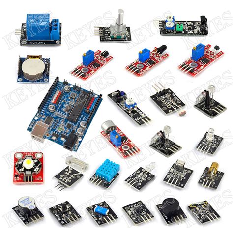 Купить Макетная плата Mcu Arduino传感器套件 24款入门级传感器 含arduino 超给力开发板 Keyes в интернет магазине с