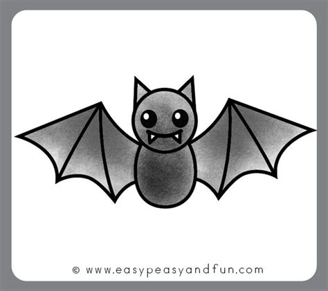 A Black And White Drawing Of A Bat