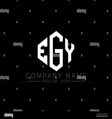 Egy Letter Logo Design With Polygon Shape Egy Polygon And Cube Shape