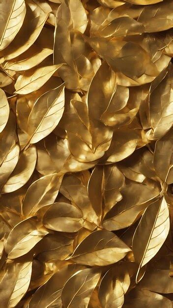 Premium Photo Shiny Yellow Leaf Gold Foil Texture