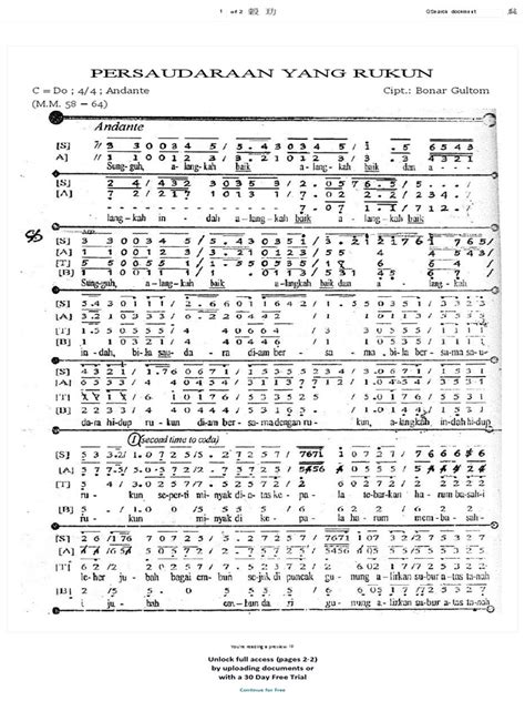 Koor Persaudaraan Yang Rukun Pdf