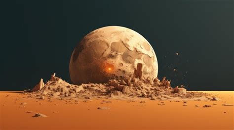 Premium Ai Image Lunar Regolith Utilization Solid Color Background