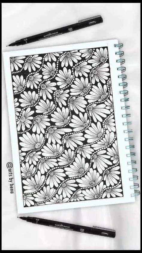 Arts By Hena On Instagram 🌸🌸🌿doodle Pattern🌿🌸🌸 Doodlesketch
