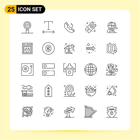 25 Thematic Vector Lines And Editable Symbols Of Web Configuration