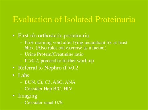 Ppt Evaluation Of Proteinuria Powerpoint Presentation Free Download