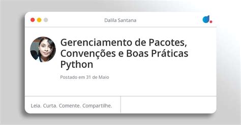 Gerenciamento De Pacotes Convenções E Boas Práticas Python