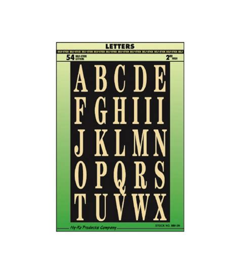Hy Ko Products Self Adhesive Vinyl Letters 3 In High 54 Pieces