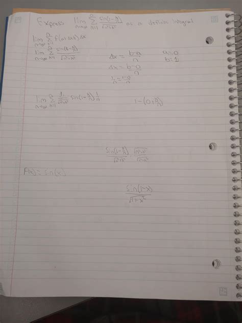 Reimann Sum As A Definite Integral R Calculus