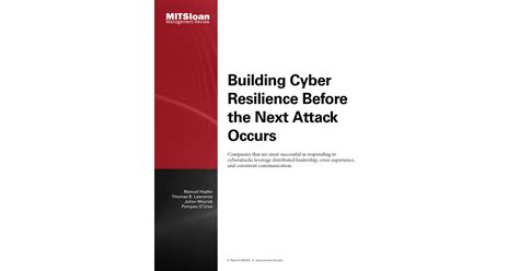 Building Cyber Resilience Before The Next Attack Occurs Building Cyber Resilience Before The