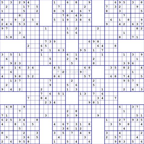 Super Samurai Sudoku 13 Grids Sudoku Sudoku Puzzles Super Samurai