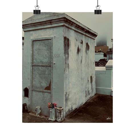 The Tomb Of Voodoo Priestess Marie Laveau In Grey Matte Vertical Fine
