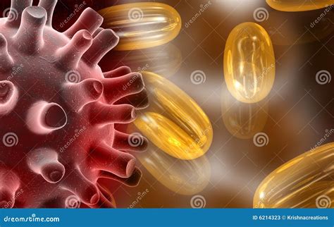 Herpes Simplex Virus Particle Structure Stock Image