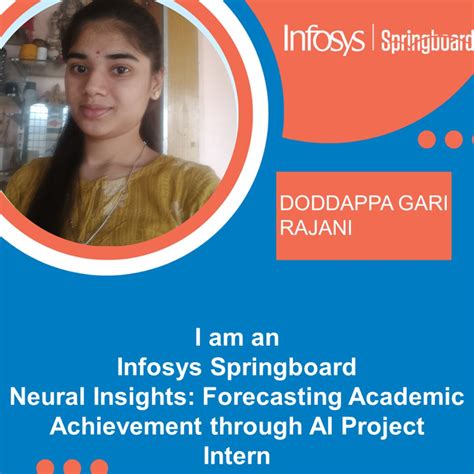 Infosys Springboardinternship Infosysspringboard Techinternship Doddappa Gari Rajani