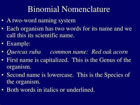 Nomenclatura Binomial