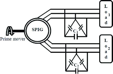 Schematic Diagram Of The Six Phase Self Excited Induction Generator