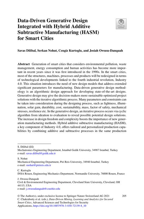 Pdf Data Driven Generative Design Integrated With Hybrid Additive Subtractive Manufacturing