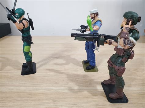 Gi Joe Classified Figure Stands Custom Black Lot Of 20 Etsy