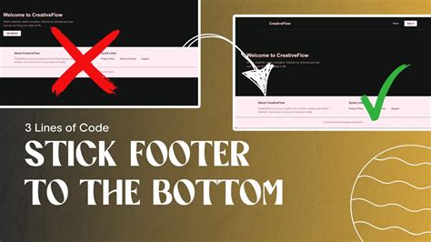 The Easiest Way To Make Your Footer Stick To The Bottom Css Grid Or Flexbox Youtube