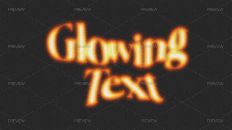 Glowing Text Effect Graphics Motion Array