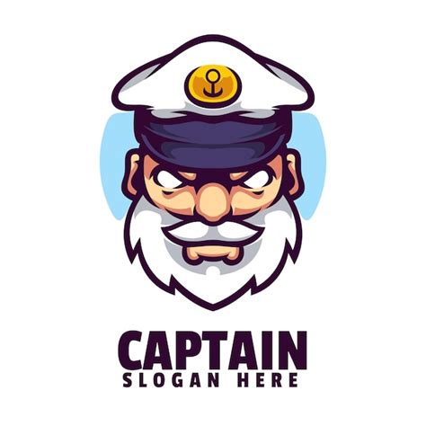 Premium Vector Logo For A Captain With A Hat And A Sailors Hat