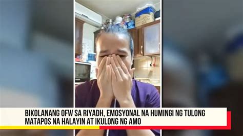 Ofw Sa Riyadh Humingi Ng Tulong Matapos Na Halayin At Ikulong Ng Amo