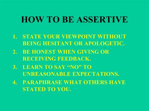 Assertiveness Management Ppt